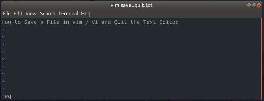 How To Save A File In Vim Vi And Quit The Editor Linuxize