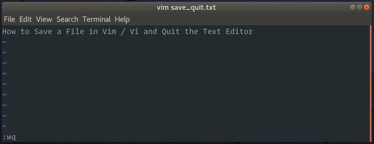 How To Save A File In Vim Vi And Quit The Editor Linuxize
