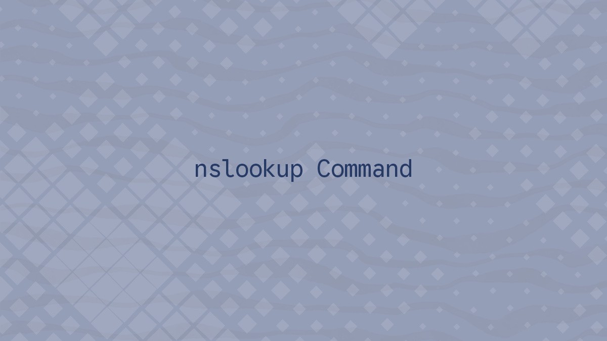 nslookup Command in Linux: Query DNS Records | Linuxize